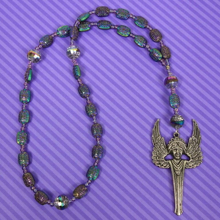 Angel Scarab Anglican Prayer Beads - Kristi Lyn Glass