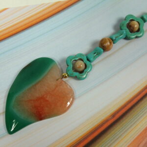 Turquoise Tan Agate Heart Protestant Prayer Bead Necklace - Kristi Lyn ...